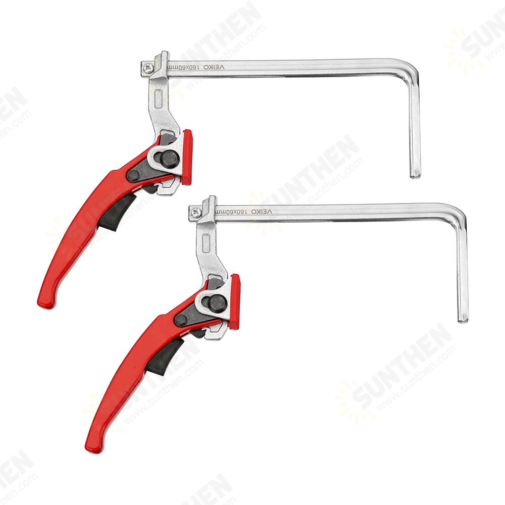 2PCS Alloy Steel Upgrade Quick Ratchet Track Saw Guide Rail Clamp MFT ...