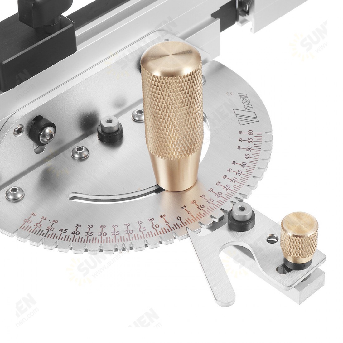 Brass Handle 450mm 27 Angle Miter Gauge With Box Jiont Jig Track Stop ...
