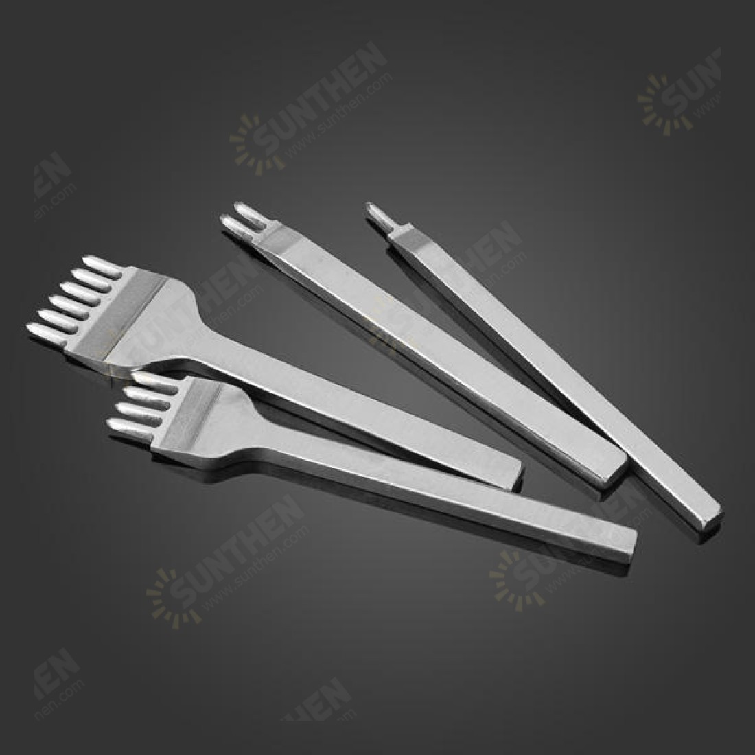 4pcs 1/2/4/6 Prong Diamond Chisel Hole Punch Leather Craft DIY Tool